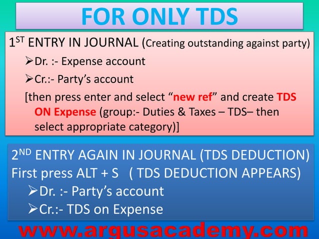 TALLY Service tax & tds ENTRY | PPT