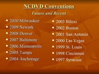 NCDVD: In Service to the Church | PPT