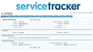 ServiceTracker and Salesforce presentation | PPTX