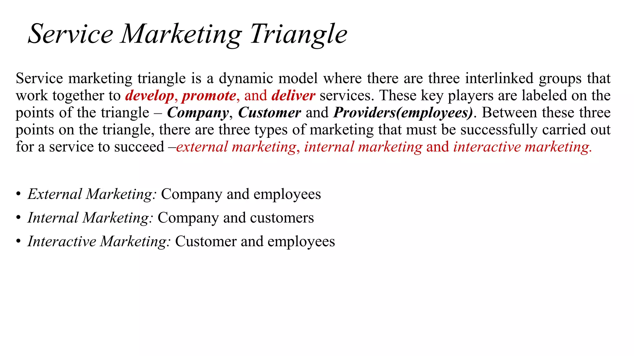 Service marketing trianglr | PPT