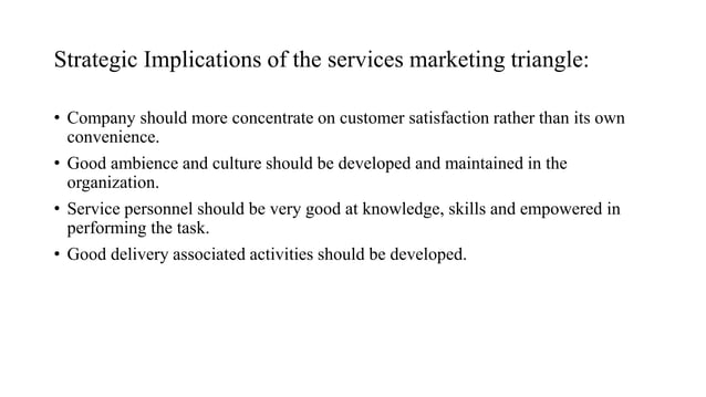 Services Marketing Triangle