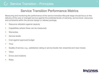 ITIL Intermediate Service Transition Course Preview | PPT