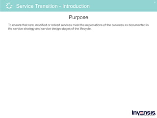 ITIL Intermediate Service Transition Course Preview | PPT