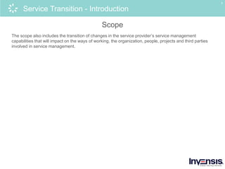 ITIL Intermediate Service Transition Course Preview | PPT