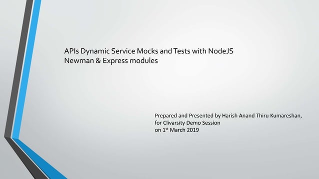 Service Virtualization With Npm Modules Updated Ppt