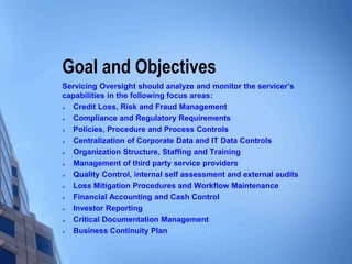 Servicing Oversight A Presentation | PPT