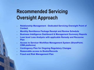 Servicing Oversight A Presentation | PPT