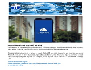 Servicio en la Nube OneDrive | PDF