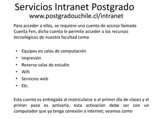 Servicios Intranet Postgrado.ppt