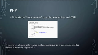 Servidor php | PPTX | Programming Languages | Computing