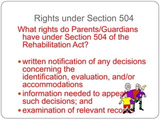 Serving Student Under Section 504 | PPTX