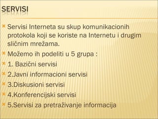 Servisi Interneta | PPT