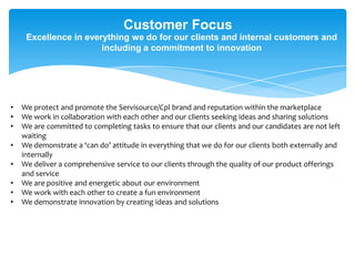 Servisource Core Values | PPSX