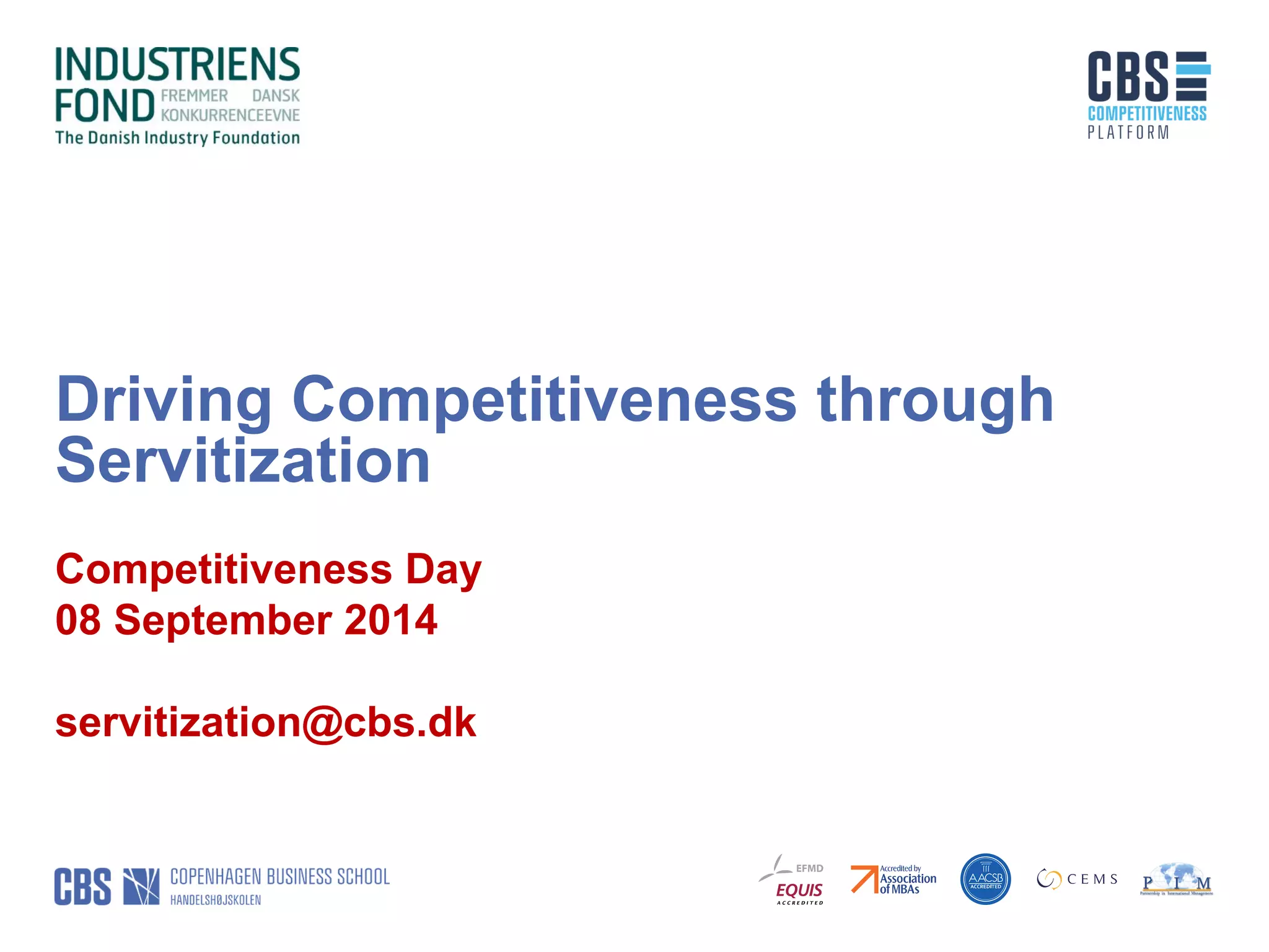 Driving Competitiveness through Servitization | PDF | Logistics | Business