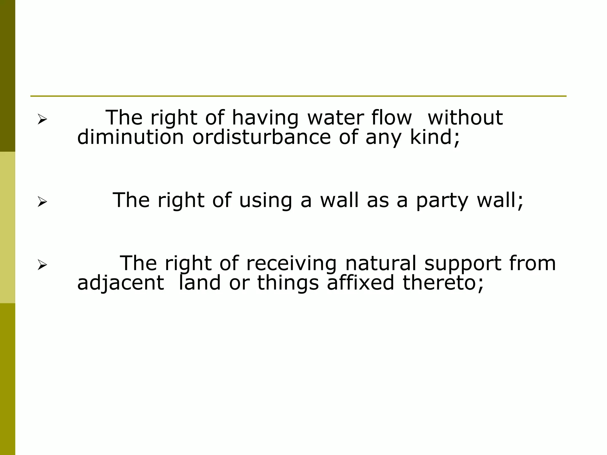 Servitudes on Immovable Property | PPT