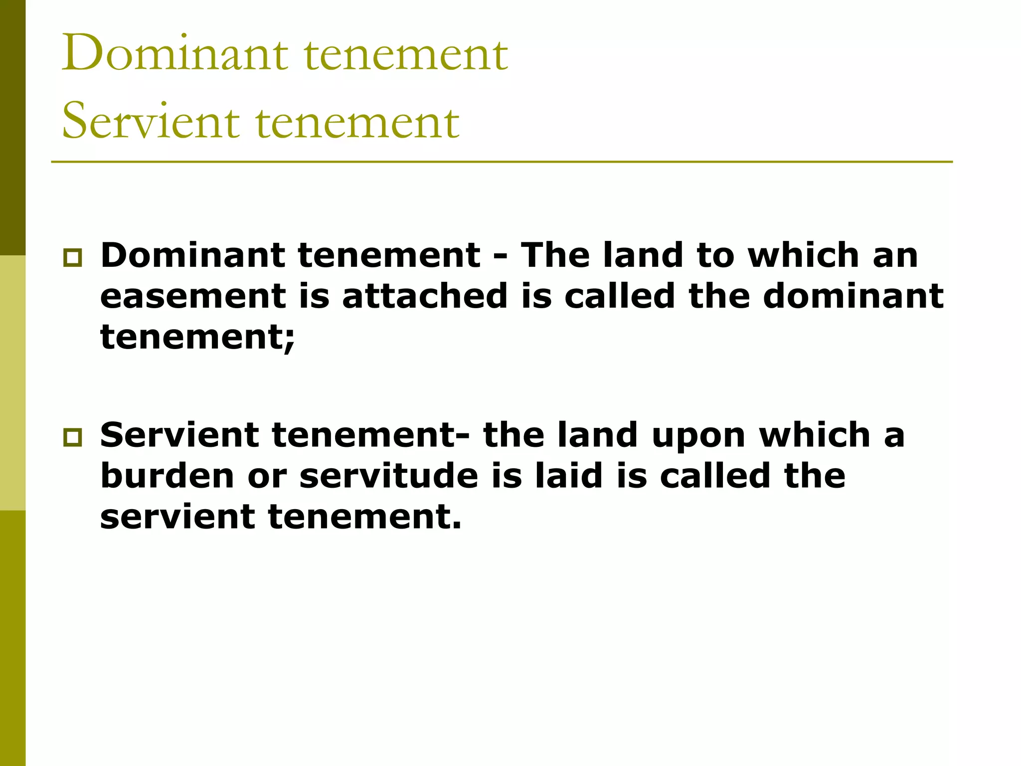 Servitudes on Immovable Property | PPT