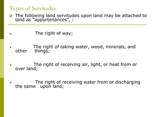 Servitudes on Immovable Property | PPT