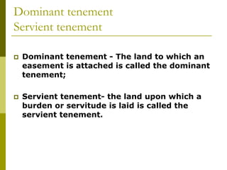 Servitudes on Immovable Property | PPT