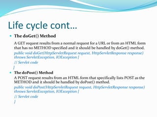 Servlets | PPTX | Web Development | Internet