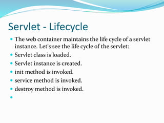Servlet lifecycle | PPT