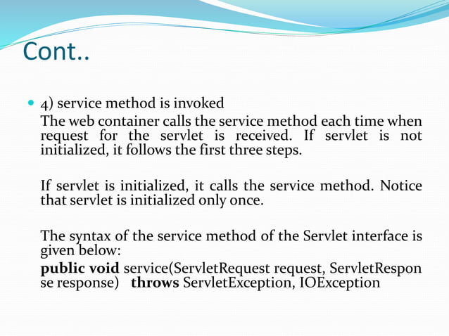 Servlet lifecycle | PPT | Web Development | Internet