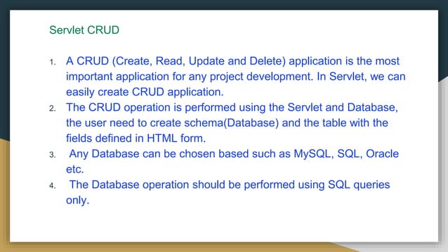 Servlet session 13 | PPT