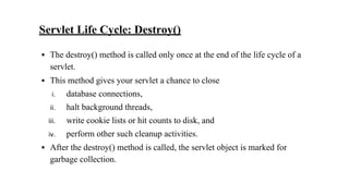 Servlet and servlet life cycle | PDF