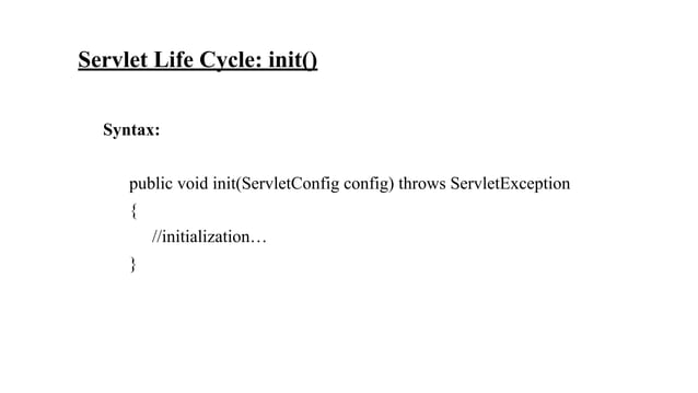 Servlet and servlet life cycle | PPT