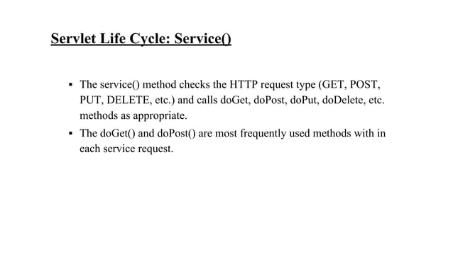 Servlet and servlet life cycle | PPT