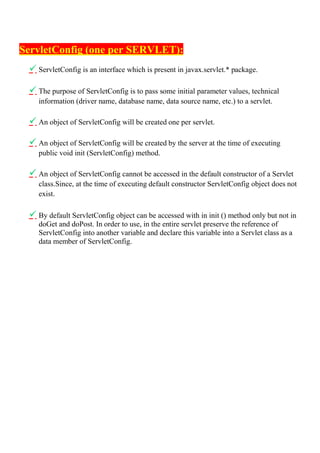 ServletConfig & ServletContext | PDF