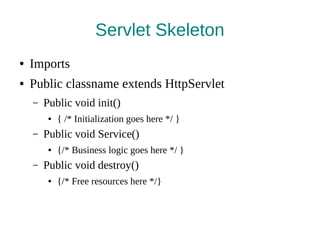 servlets and jsp | ODP