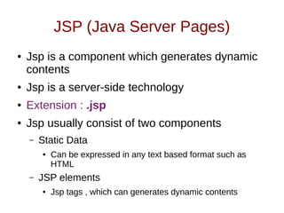 servlets and jsp | ODP