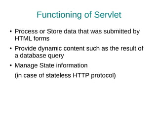 servlets and jsp | ODP