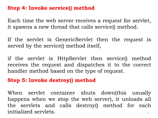 Servlet life cycle | PPT | Web Development | Internet