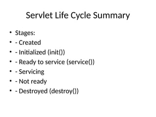 java Servlet_Life_Cycle_Notes with basic level | PPT