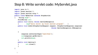 Servlet running steps.pptx Advance Java unit2 | PPT