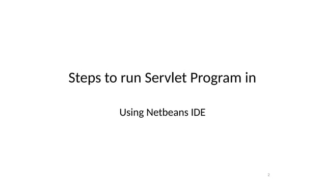 Servlet running steps.pptx Advance Java unit2 | PPT