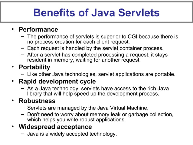 JAVA Servlets | PPT