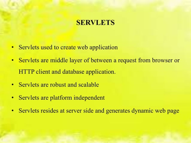 Servlets api overview | PPT