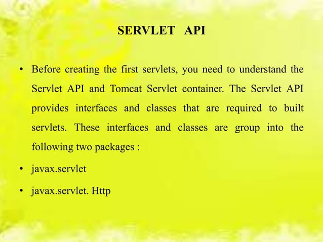 Servlets api overview | PPT