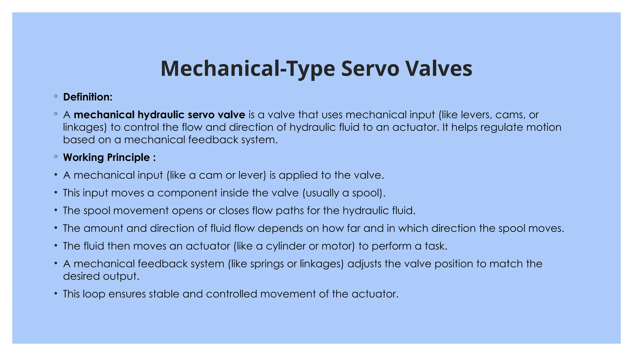 SERVO PROPORTIONAL VALVES a despcription | PPTX