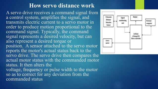servo distance indicator used to detect the distance | PPTX