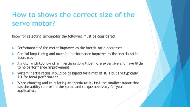 Servo motors | PPTX