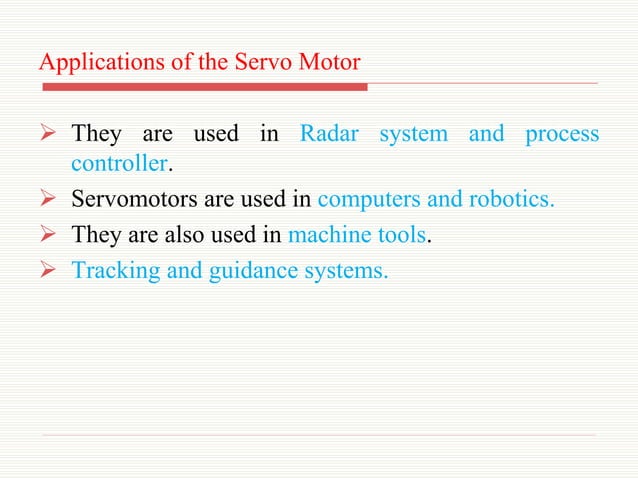 Servomotor | PPT | Robotics | Technology & Computing