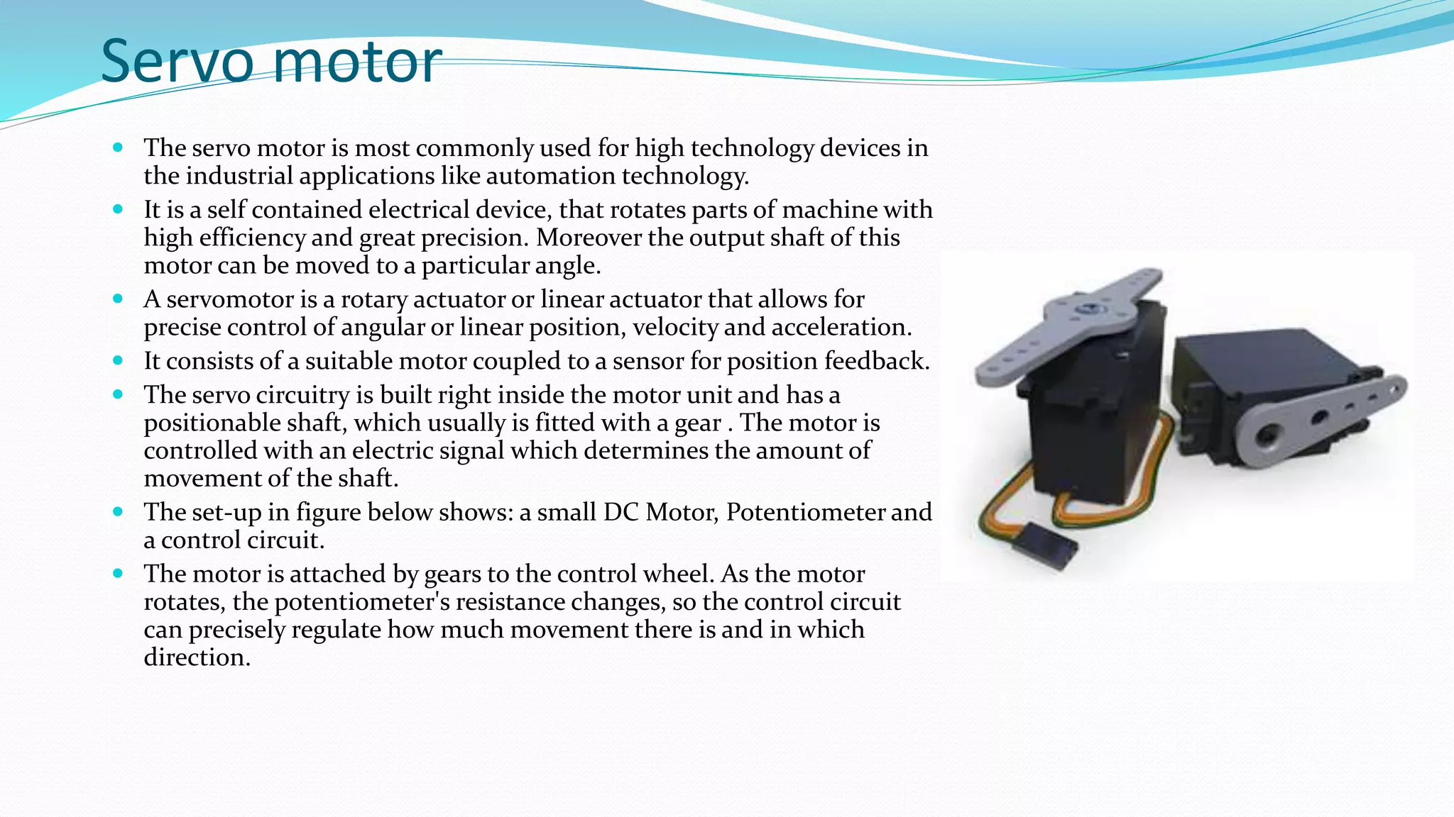 dual axis control of servomotor using joystick | PPTX