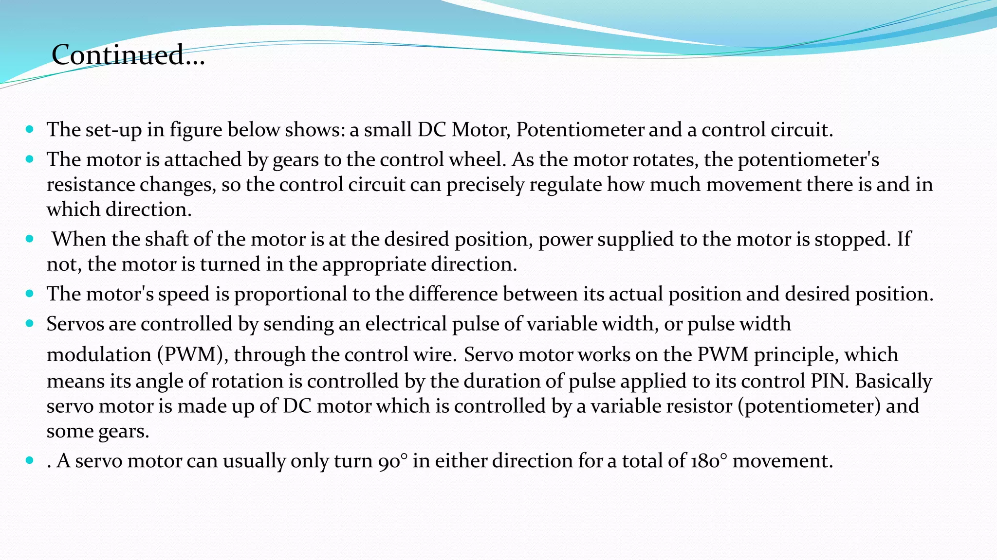 dual axis control of servomotor using joystick | PPTX