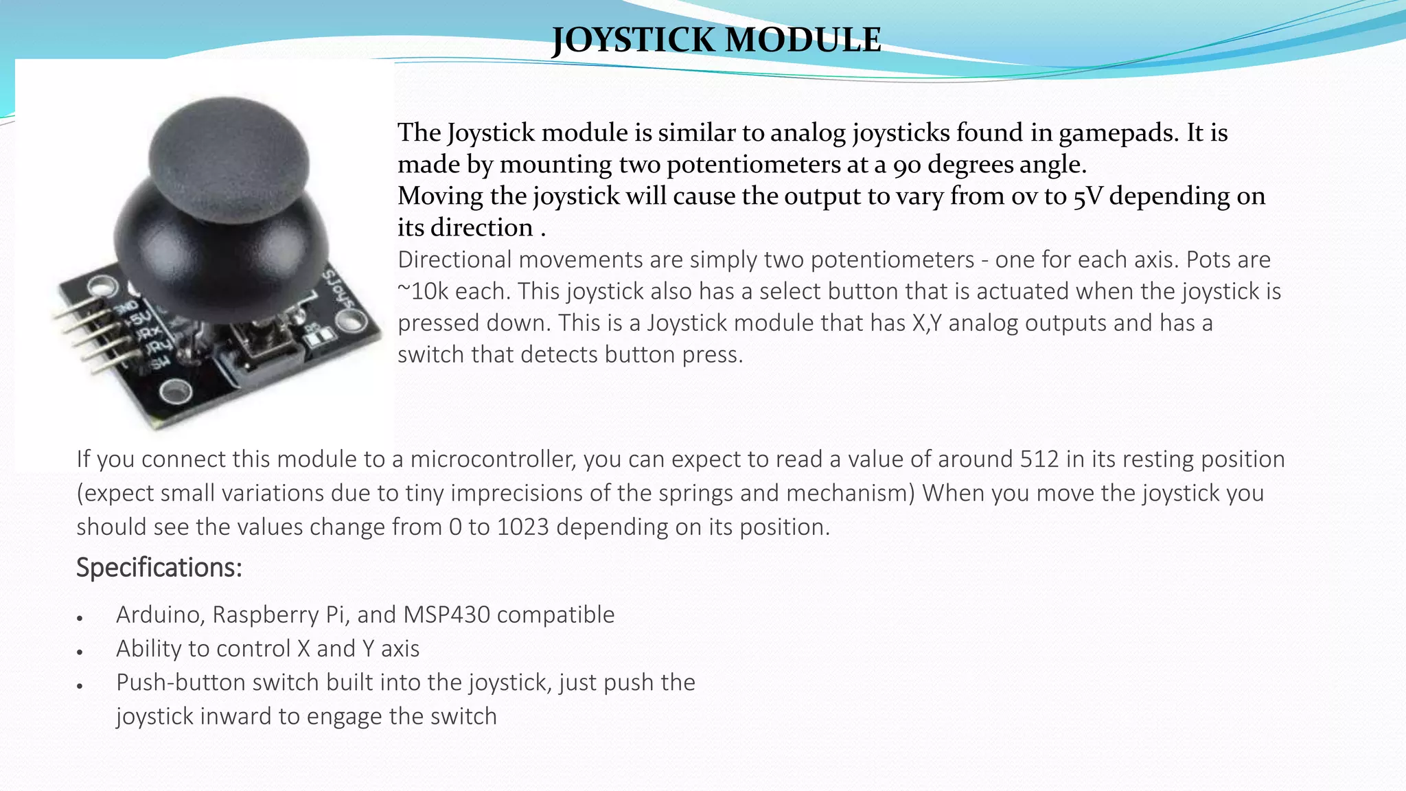 dual axis control of servomotor using joystick | PPTX