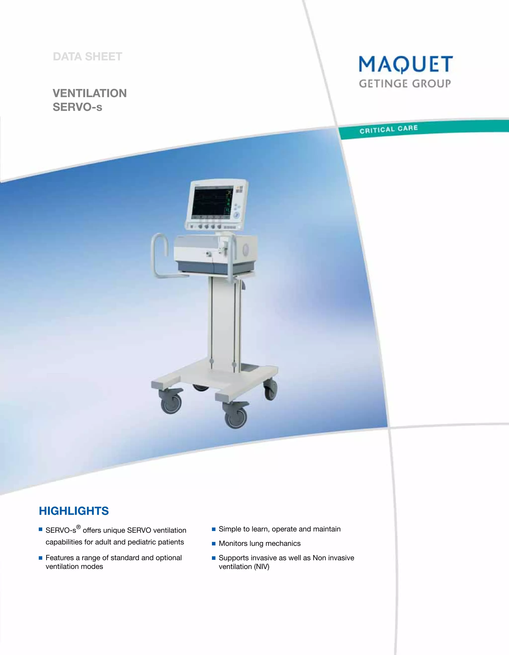 TECHNICAL SPECIFICATIONS SERVO-s | PDF