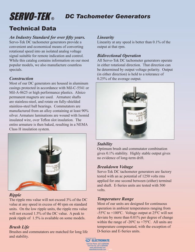 Servo tek ab_ series_specsheet | PDF