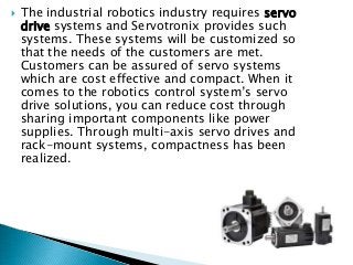 Servotronix servo drives industries